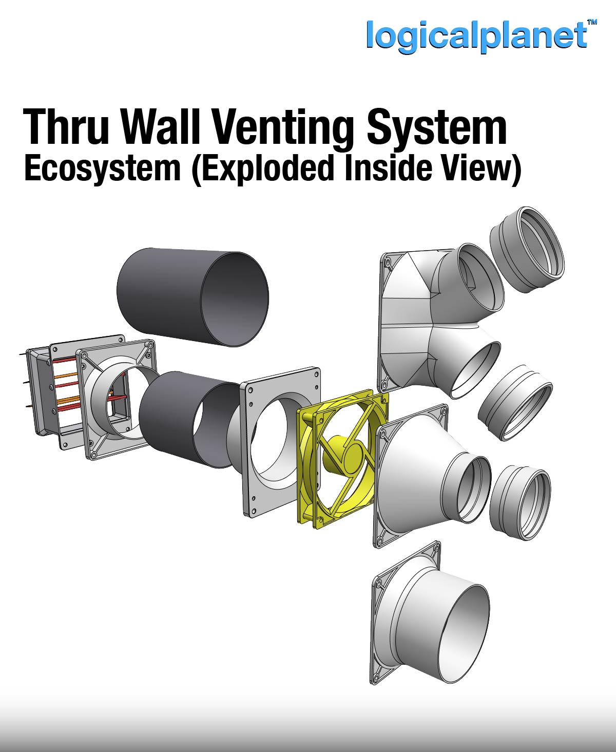 Double Flap Through Wall Vent - logicalplanet